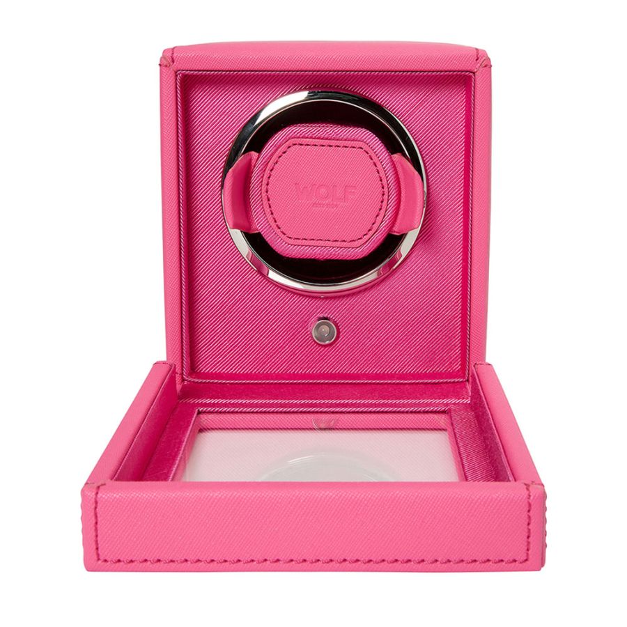 Cub Single Watch Winder With Cover (Tutti Frutti Pink) – Wrist NYC
